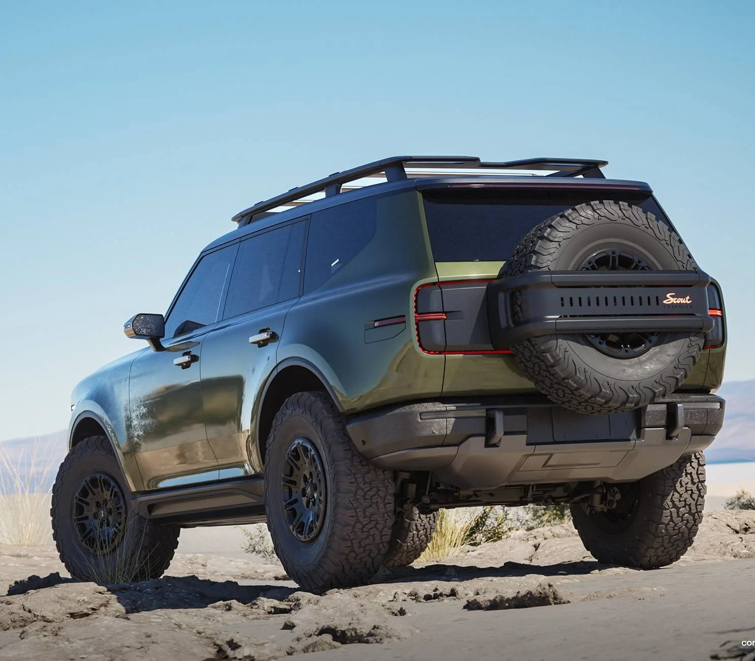 Revealed: Green Scout Traveler Off-Road Concept | Scout Motors EV Forum ...