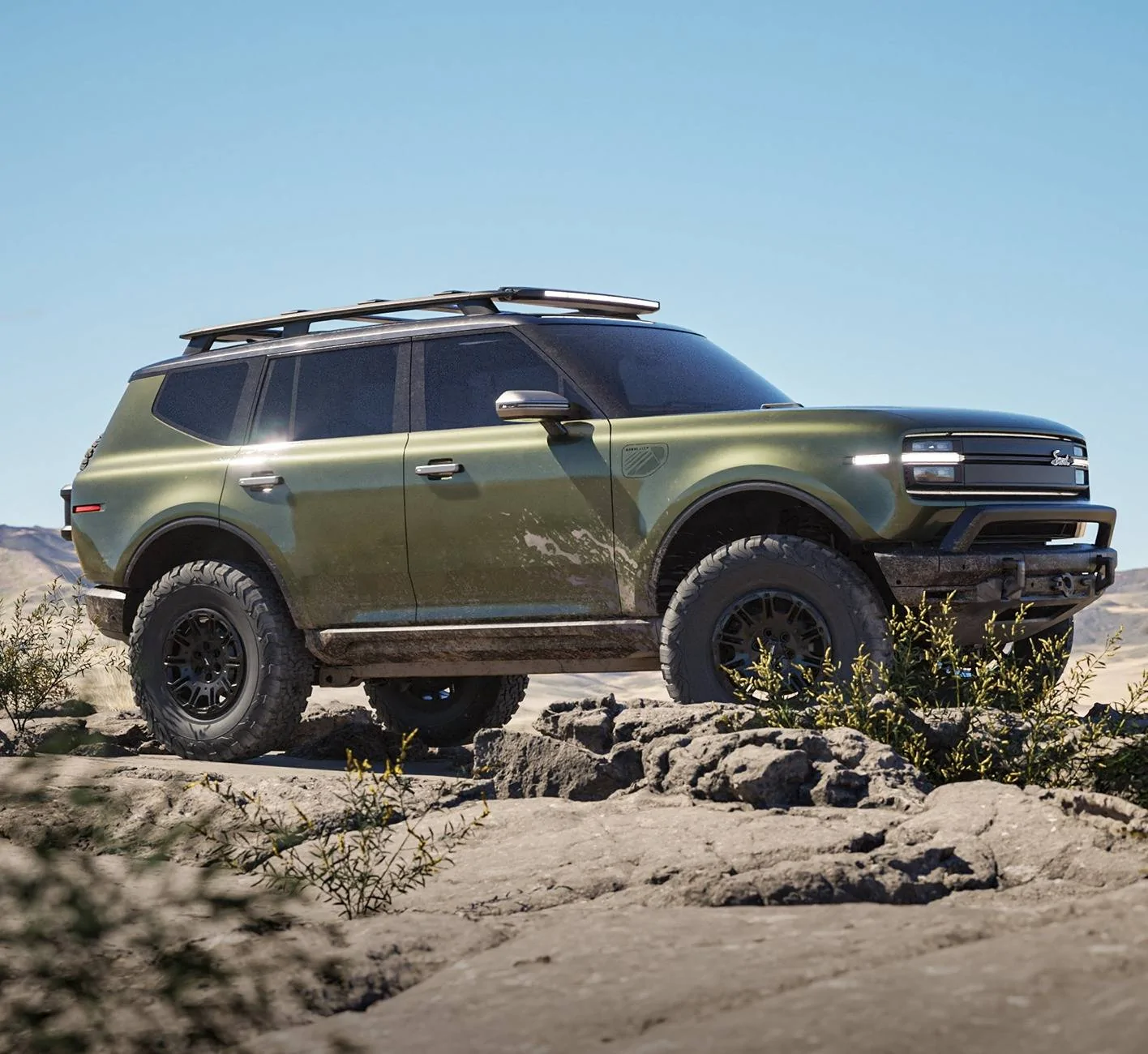 Revealed: Green Scout Traveler Off-Road Concept | Scout Motors EV Forum ...