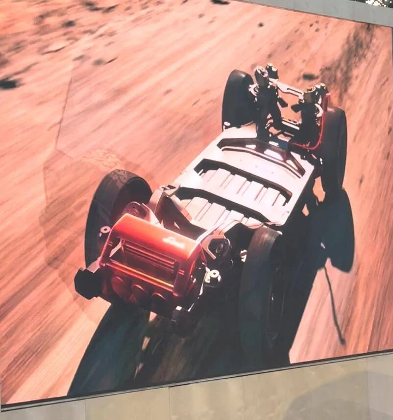 Underbody look at Range Extender Engine location and crash protection ...