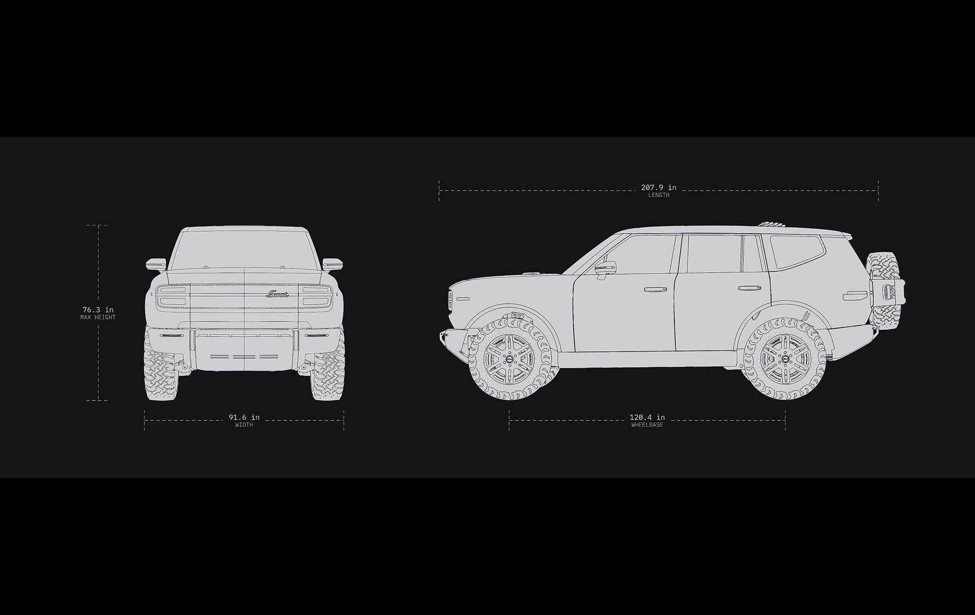 Dimensions Size [Updated]: Scout TRAVELER SUV vs. R1S, Hummer, Bronco, Jeep Wrangler, 4Runner ...