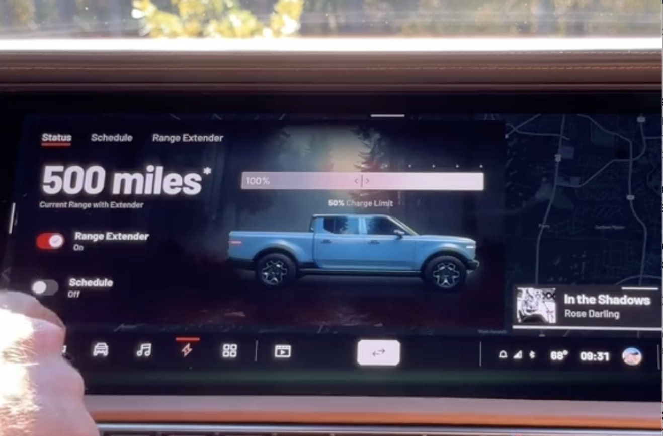 1st look at Infotainment Software UI -- Modes (Pet Mode, Camp Mode, Night Mode), Rear View ...